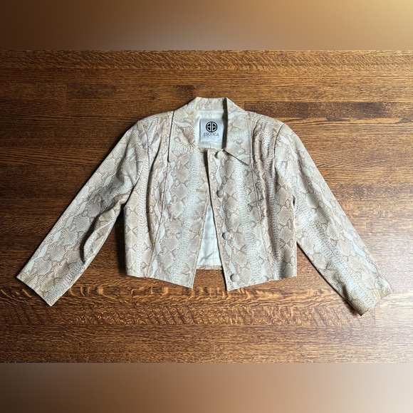 Vintage | Jackets & Coats | Snakeskin Leather Jacket Vintage 99s Snake ...